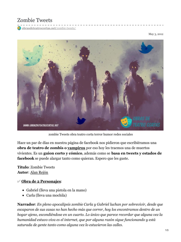 Zombie Tweets PDF | PDF | Zombis