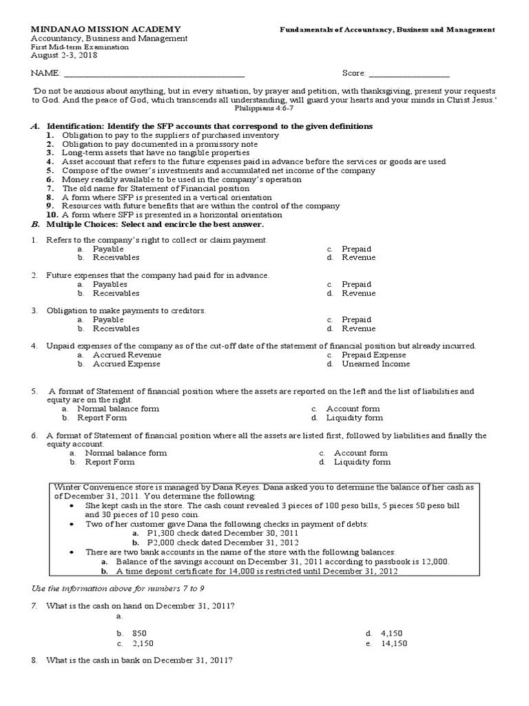 Fundamentals of Accounting2-Final | PDF | Balance Sheet | Expense