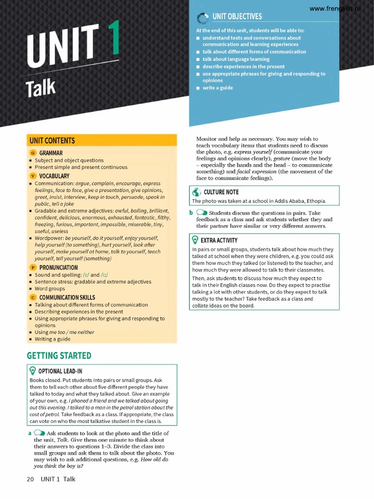 Unit 1 Student Book b1+ | PDF