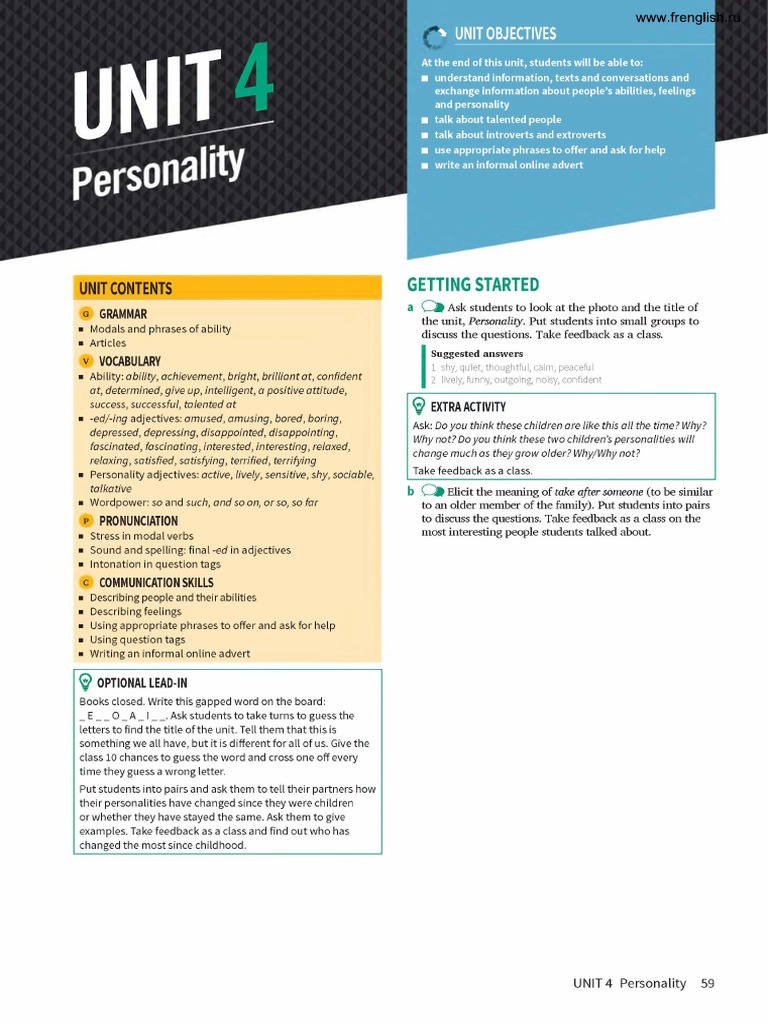 Unit 4 Student Book b1+ | PDF