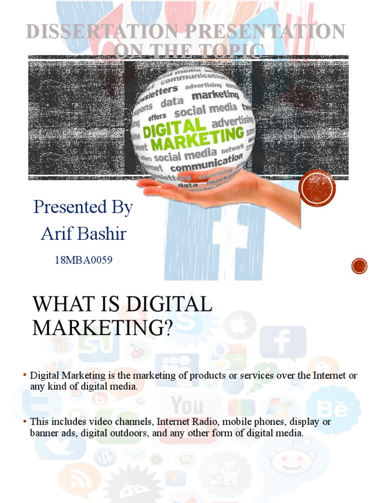Dissertation PPT Digital Marketing by Aarif Bashir | PDF | Social Media ...