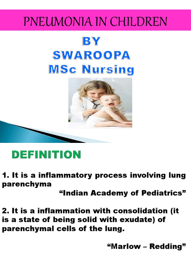 Pneumonia in Children | PDF | Pneumonia | Medical Specialties