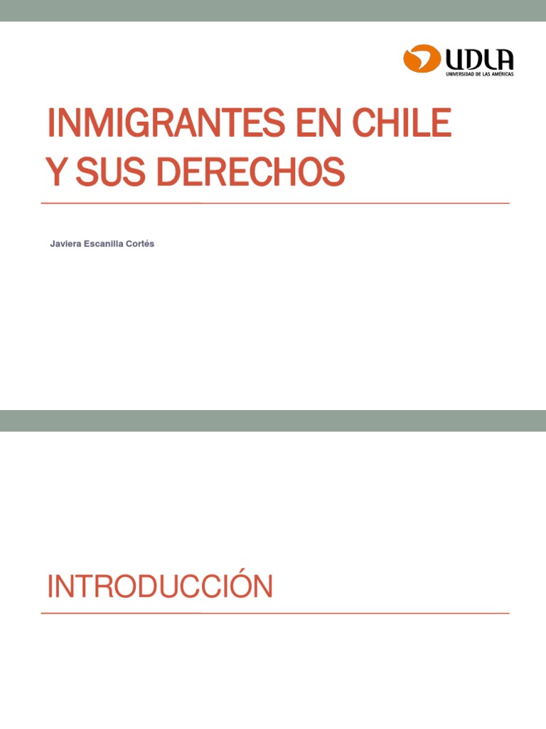 Derechos de Inmigrantes en Chile | PDF | Convenio europeo de derechos ...