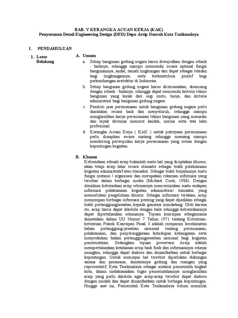 Kak Depo Arsip | PDF