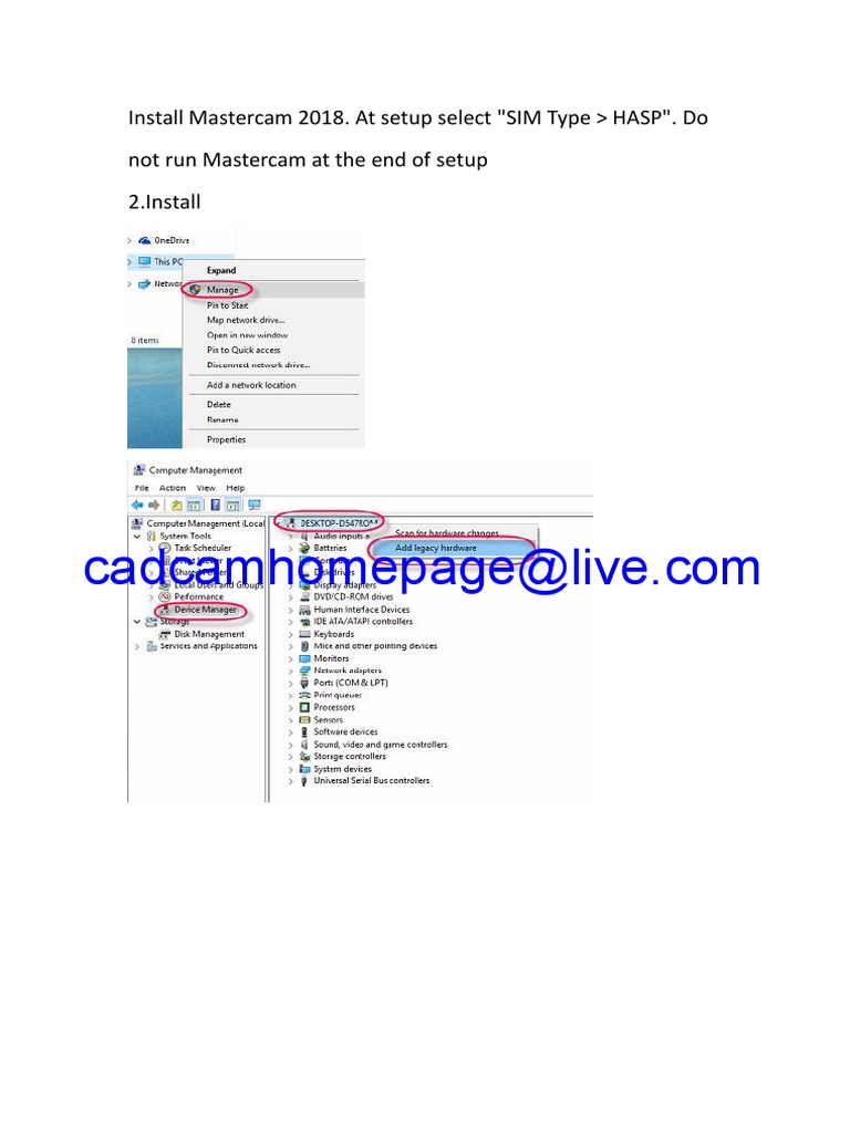 MasterCAM v2018 Installation Guide | PDF | Business | Technology ...