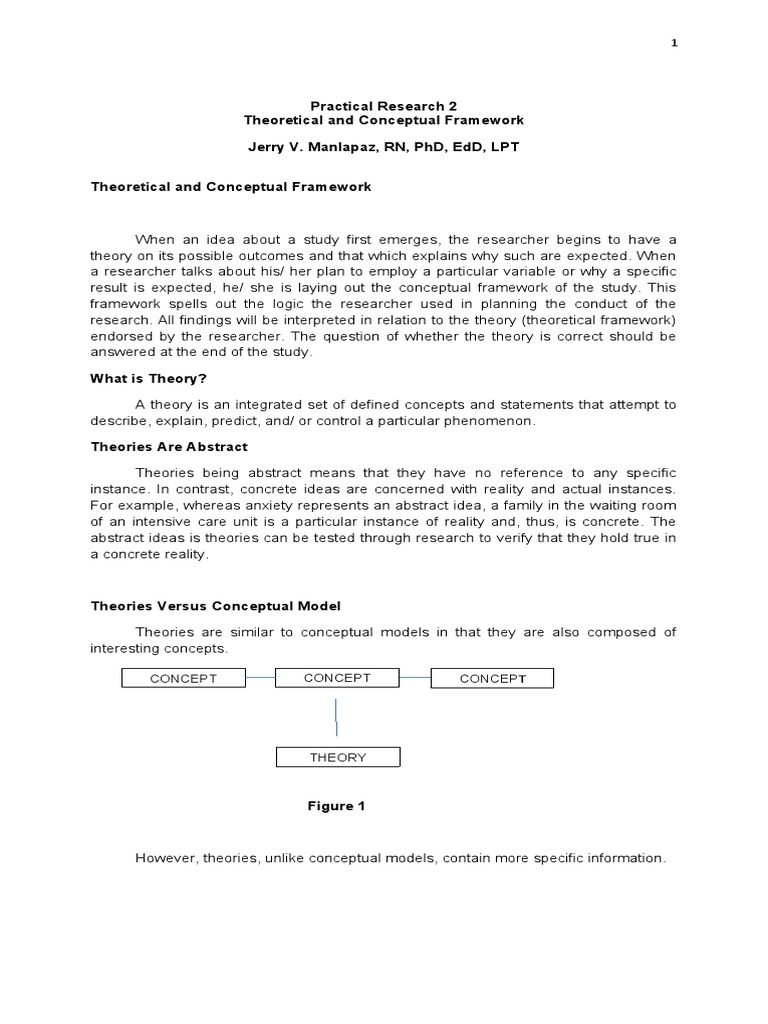 Practical Research 2 Theoretical and Conceptual Framework Jerry V ...