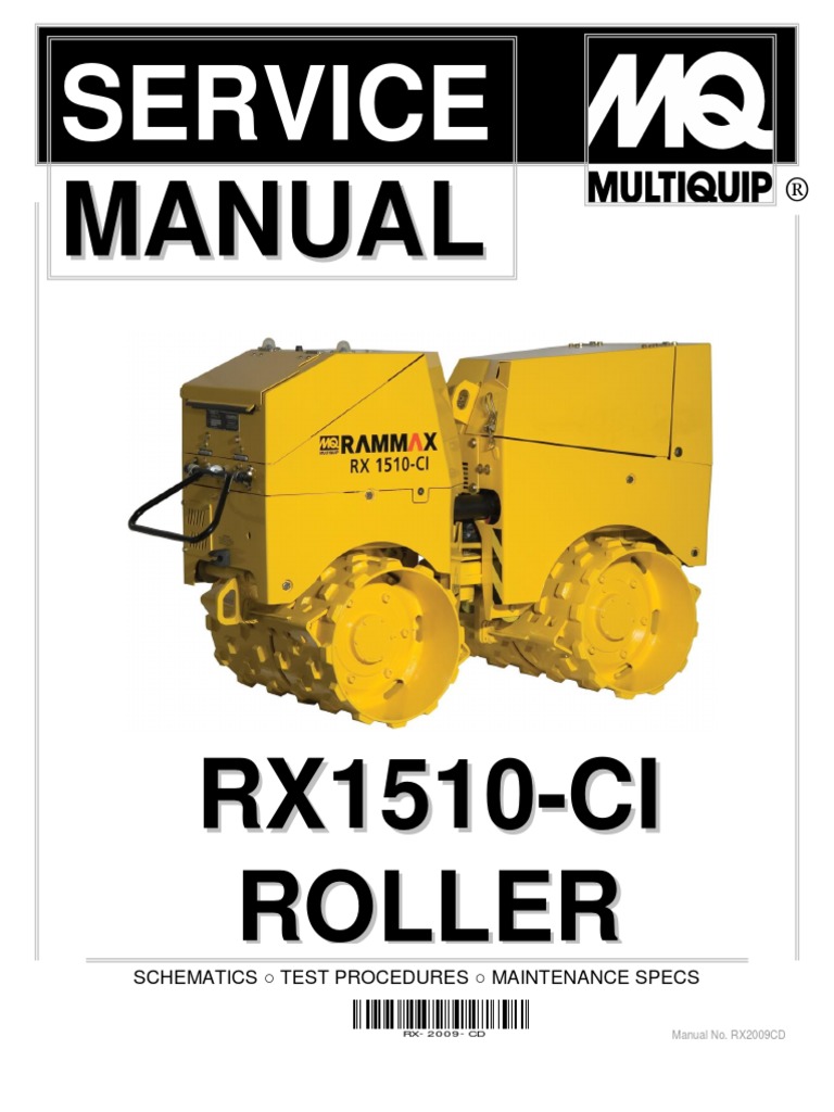 RX1510-CI Service Manual | PDF | Screw | Valve