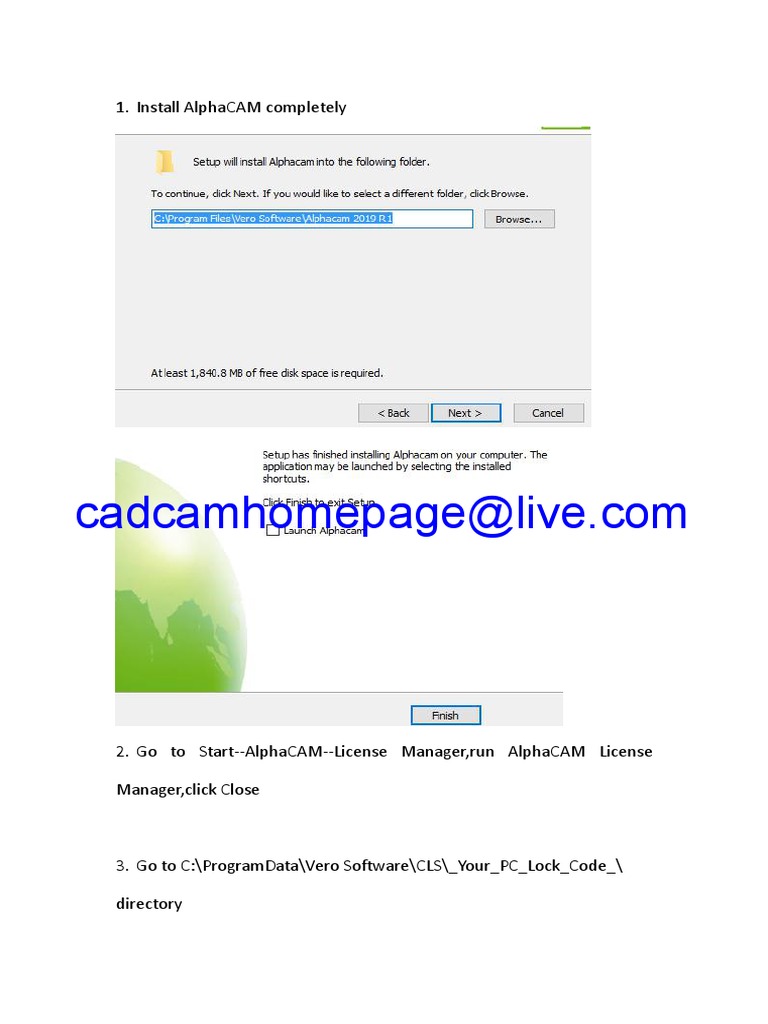 Alphacam v2019 Installation Guide PDF | PDF