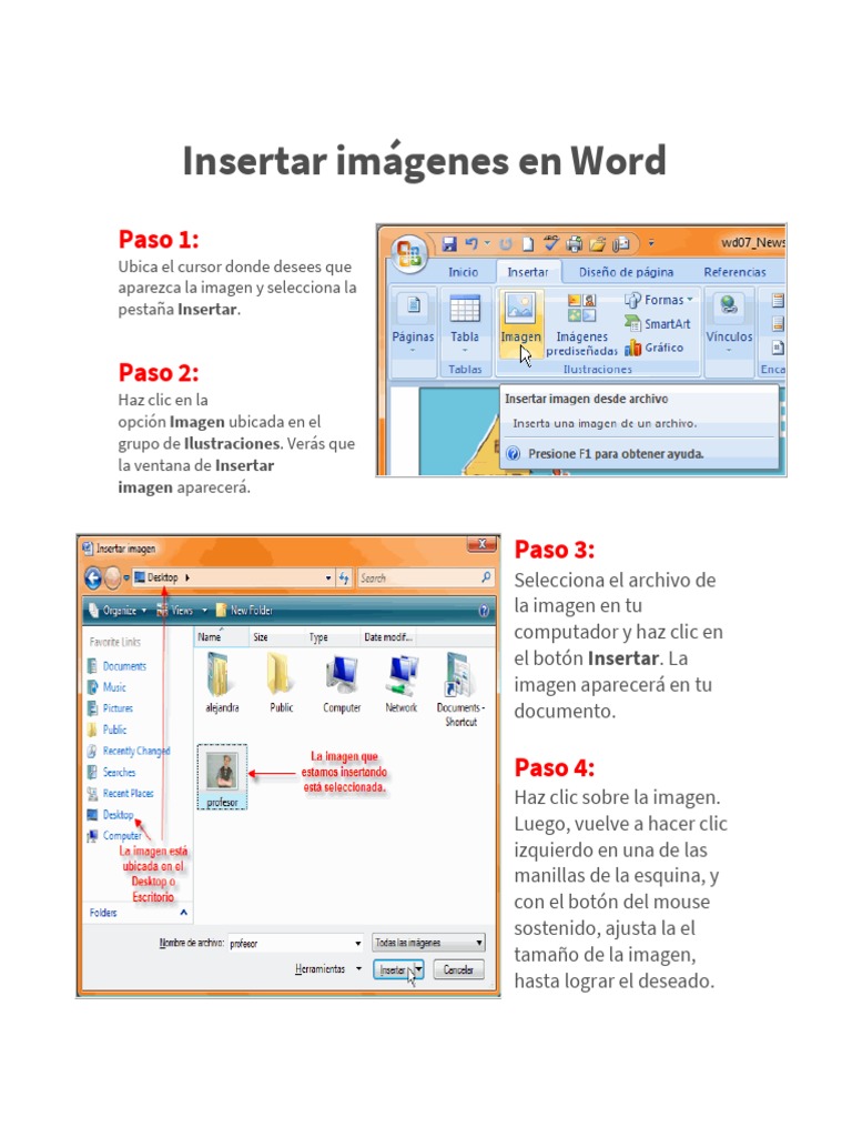 Insertar Imágenes en Word | PDF