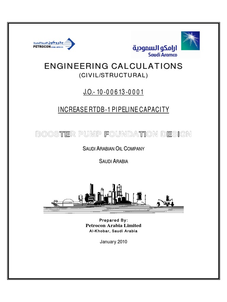 Booster Pump Foundation Design PDF | PDF | Verification And Validation ...