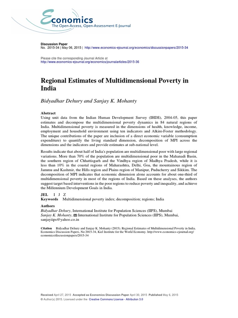 Theory Part Mpi | PDF | Development Economics | Standard Of Living