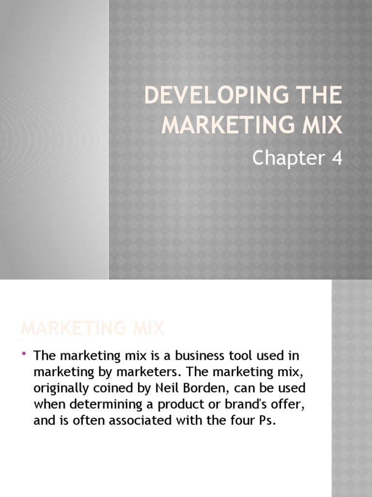 Developing an Effective Marketing Mix | PDF | Pricing | Advertising