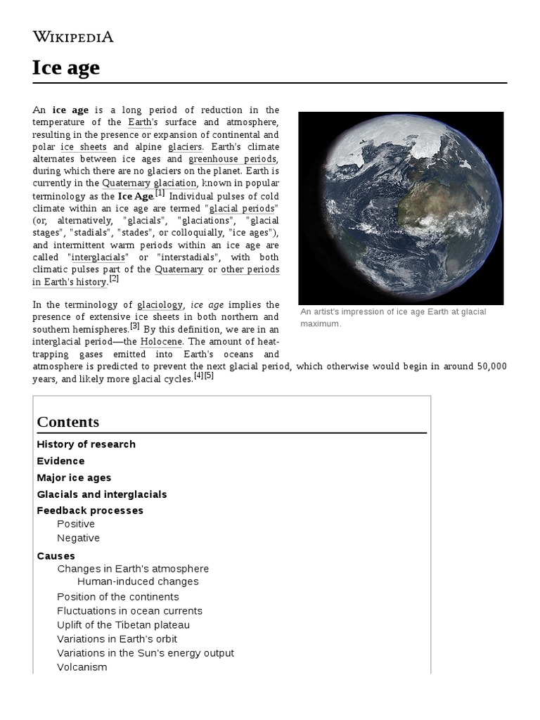 Ice Age | PDF | Ice Age | Glacier