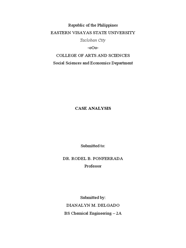 Case Analysis | PDF