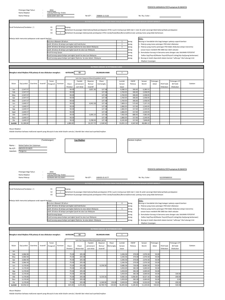 Borang Audit LHDN | PDF