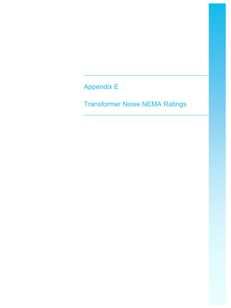 Appendix E Transformer Noise NEMA Ratings | PDF | Electronics | Applied ...