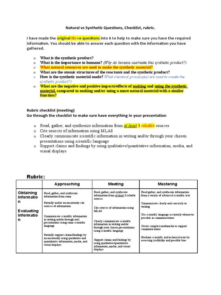Natural vs Synthetic Product Analysis | PDF | Qualitative Research ...