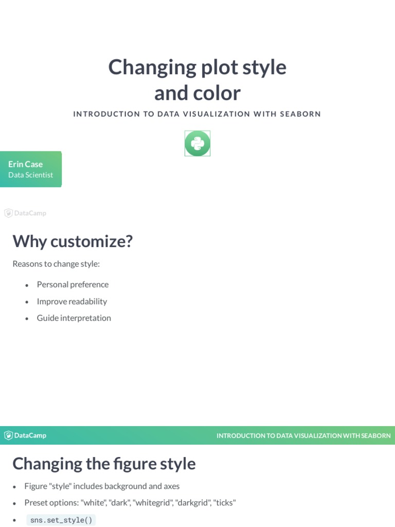 Customizing Figure Styles, Palettes, and Context in Seaborn | PDF ...
