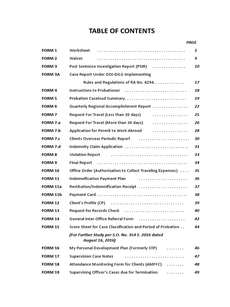 PPA Forms PDF | PDF | Probation | Probation Officer