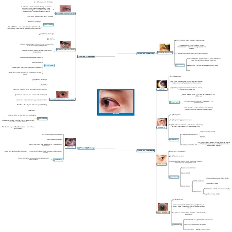 Pain and (+) Discharge (-) Pain and (+) Discharge: Red Eye | PDF ...