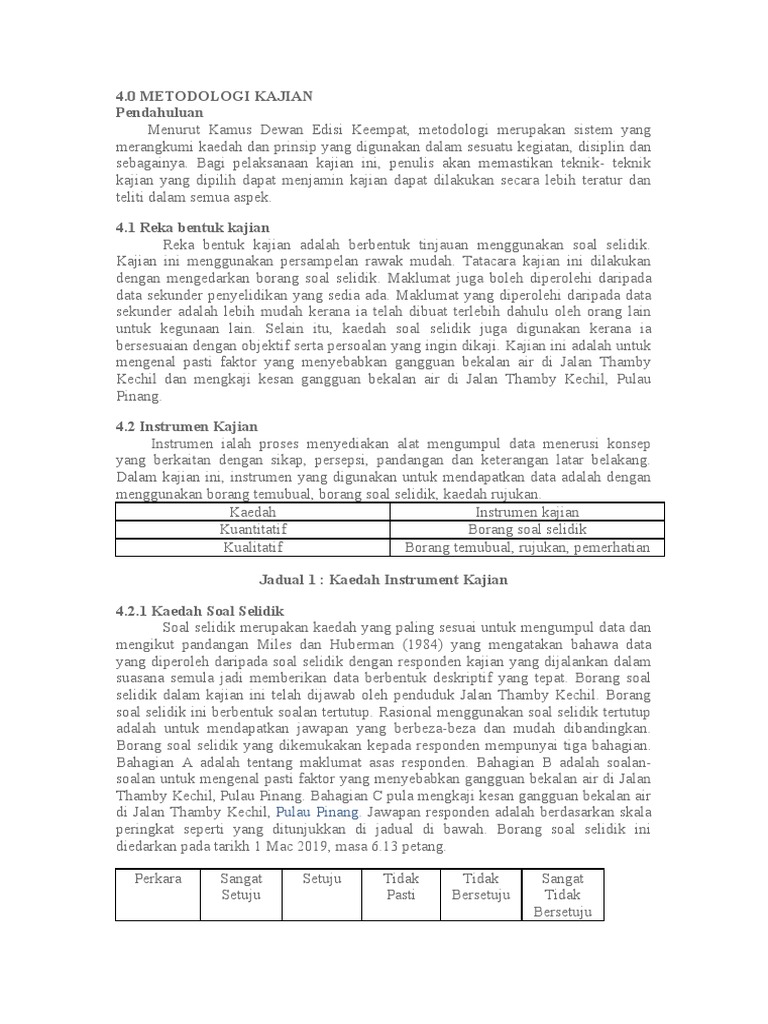 Pengajian Am Kerja Kursus 2018 (Metologi Kajian) | PDF