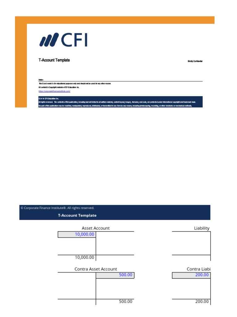 T Account Template | PDF