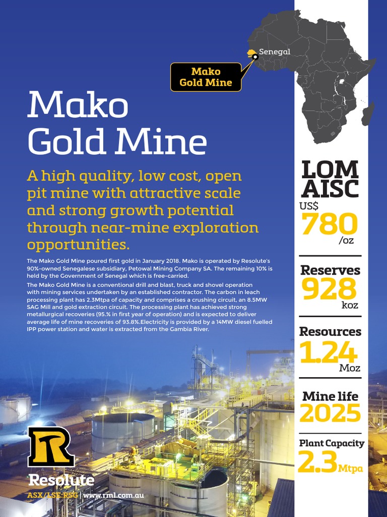 Mako Gold Mine: A High Quality, Low Cost Open Pit Mine in Senegal with ...