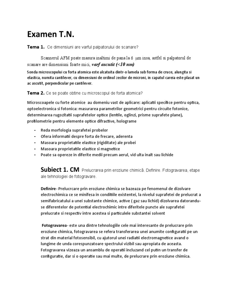 Examen TN | PDF
