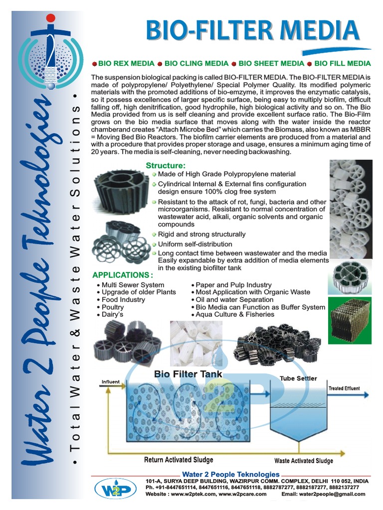 W2P Bio Filter Media | PDF | Materials | Chemical Engineering