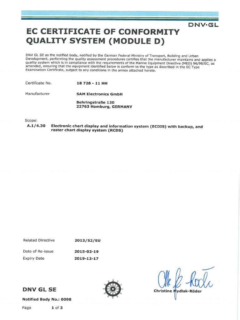 ECDISPILOT Platinum Module D Expires 2019-12-17 | PDF