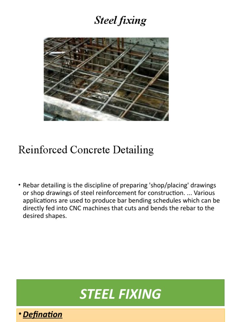 Steel Fixing Techniques and Tools | PDF