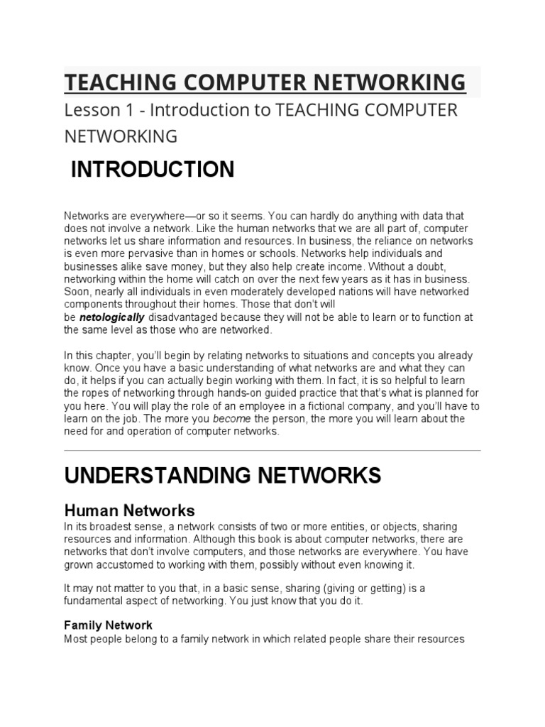 Teaching Computer Networking | PDF | Multimedia Messaging Service | Computer Network