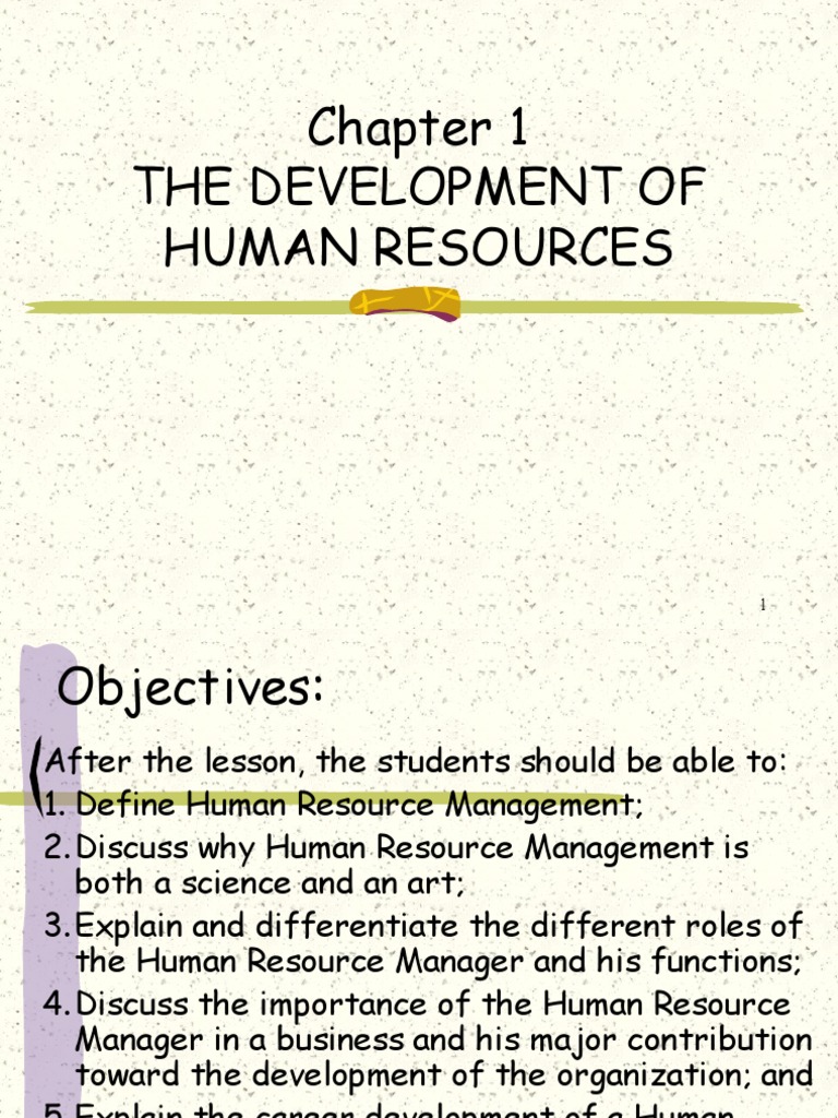 The Development of Human Resources | PDF | Human Resource Management ...