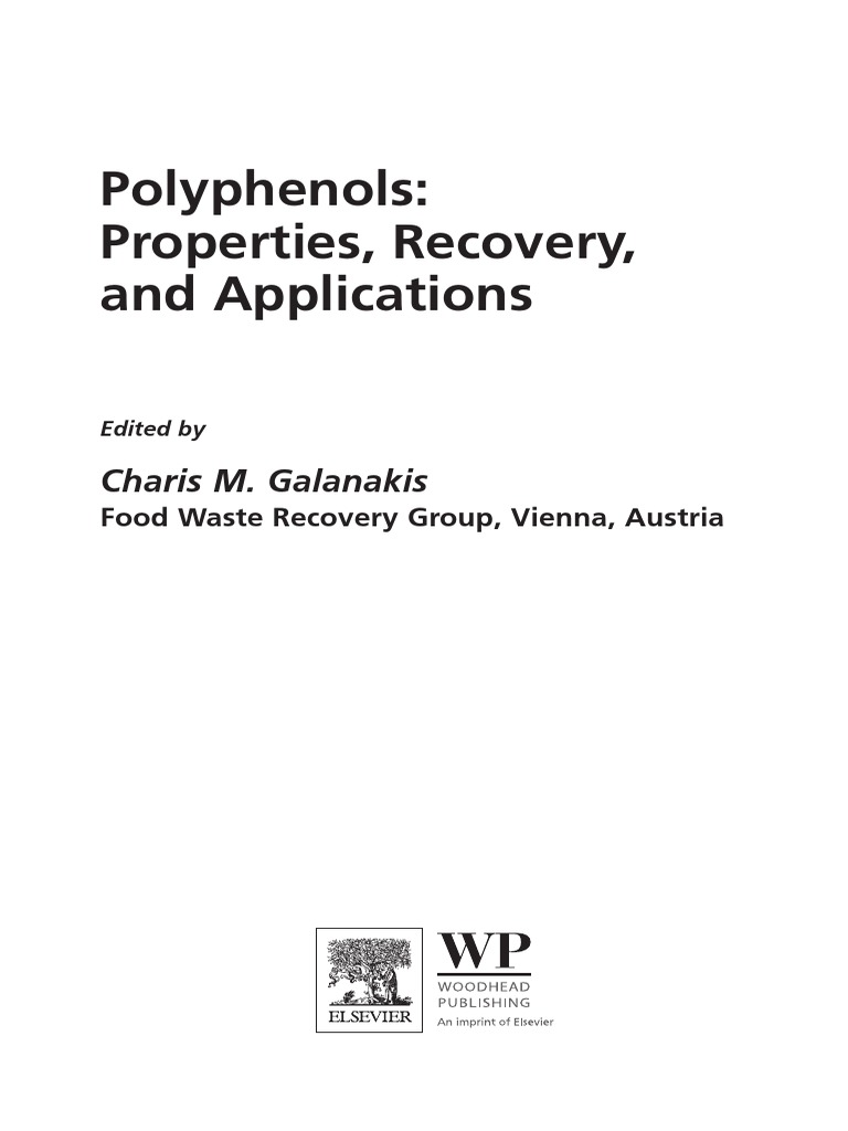Front Matter - 2018 - Polyphenols Properties Recovery and Applications PDF | PDF