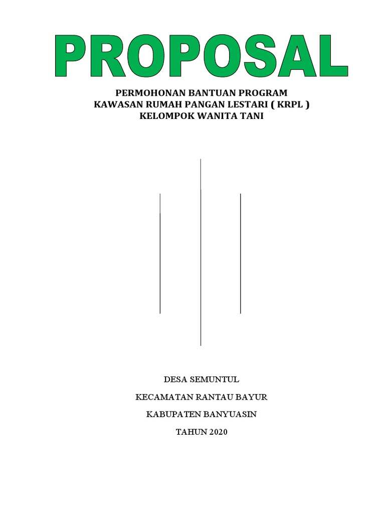 Proposal Wanita Tani | PDF