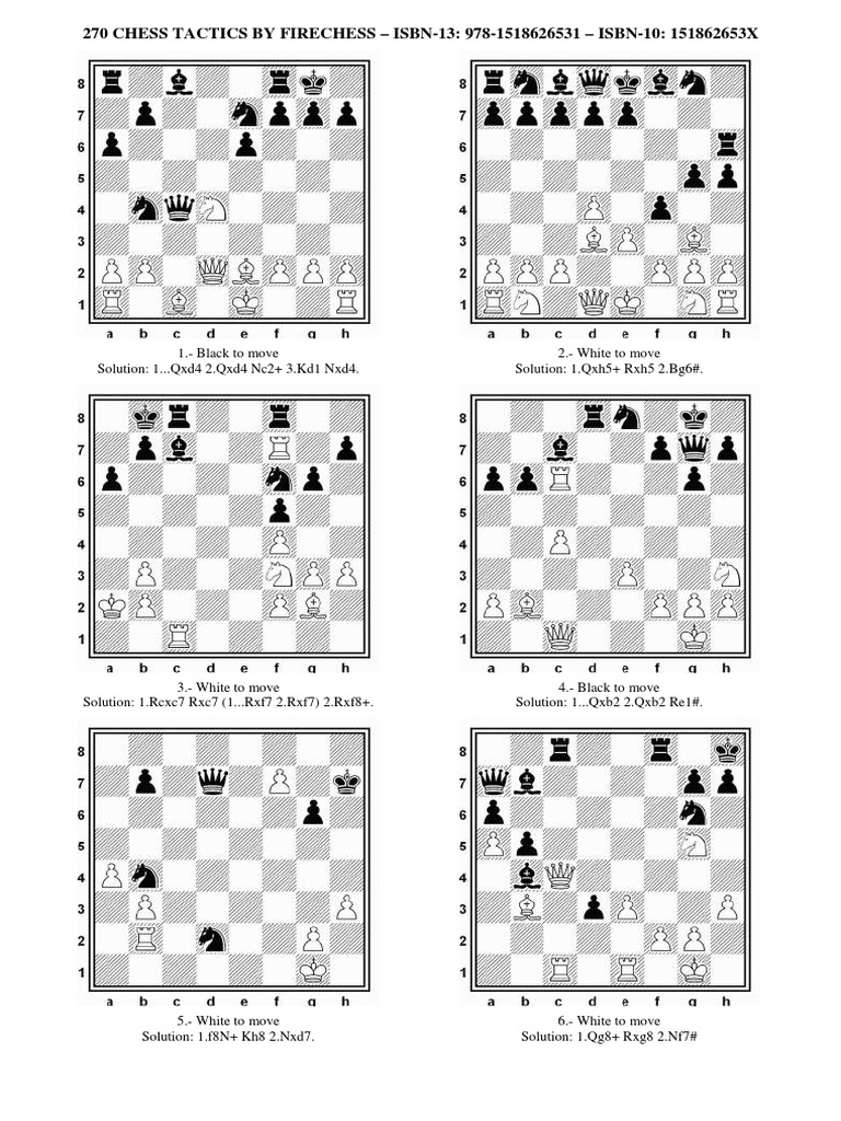 270 Chess Tactics PDF | PDF | Chess | Chess Theory