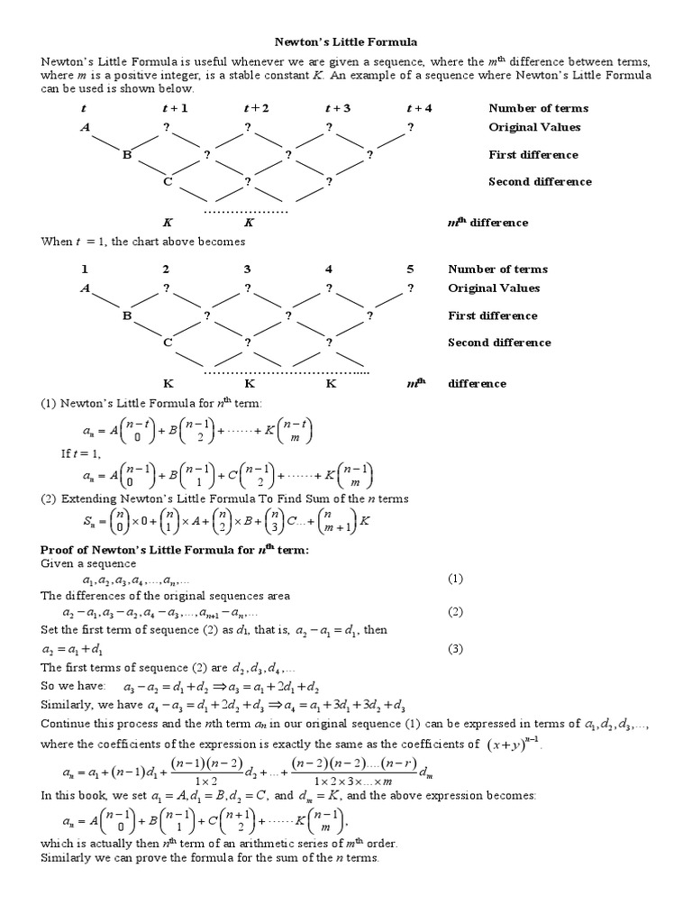 Little Newton's Theorem | PDF | Triangle | Mathematical Concepts
