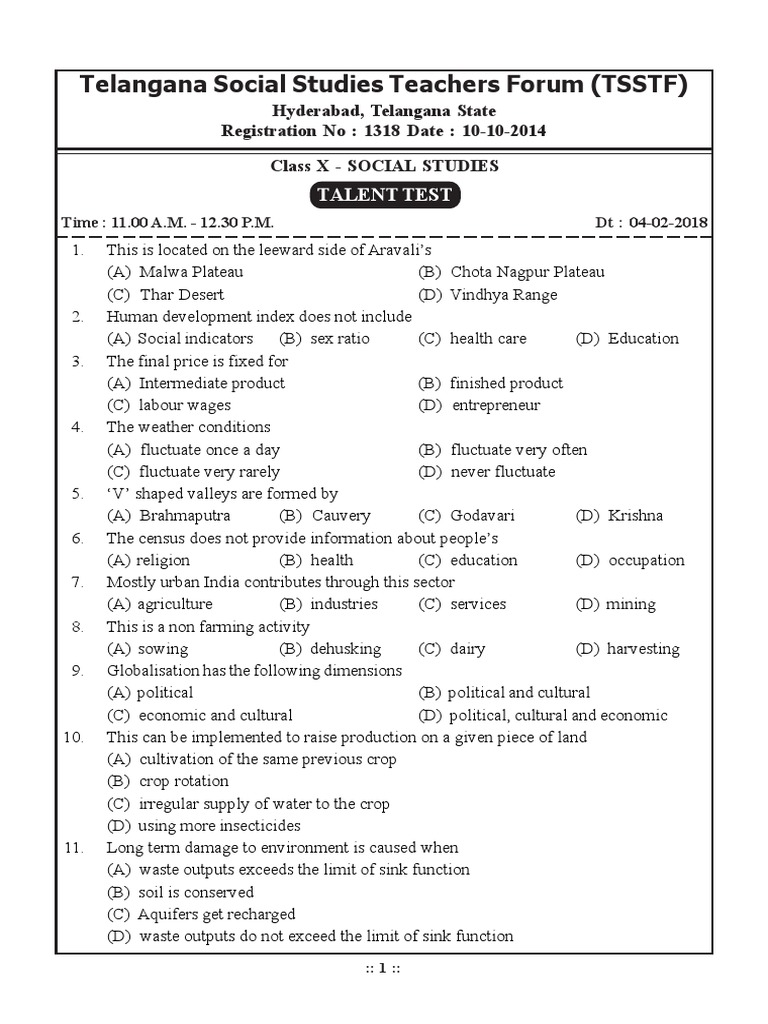 10th Class Social Important Bits | PDF