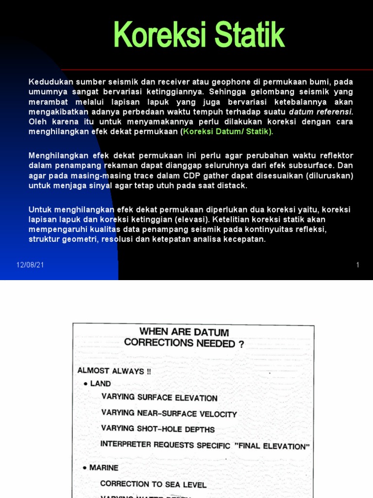 2 Koreksi Statik | PDF