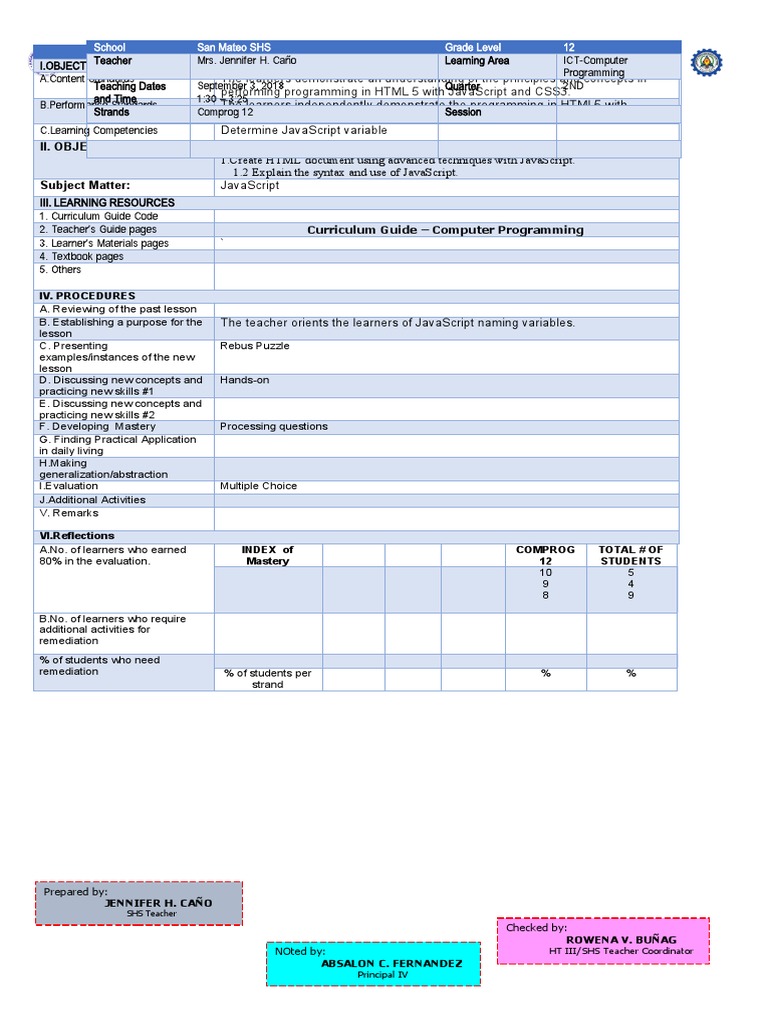 Sample DLL | PDF | Java Script | Teachers