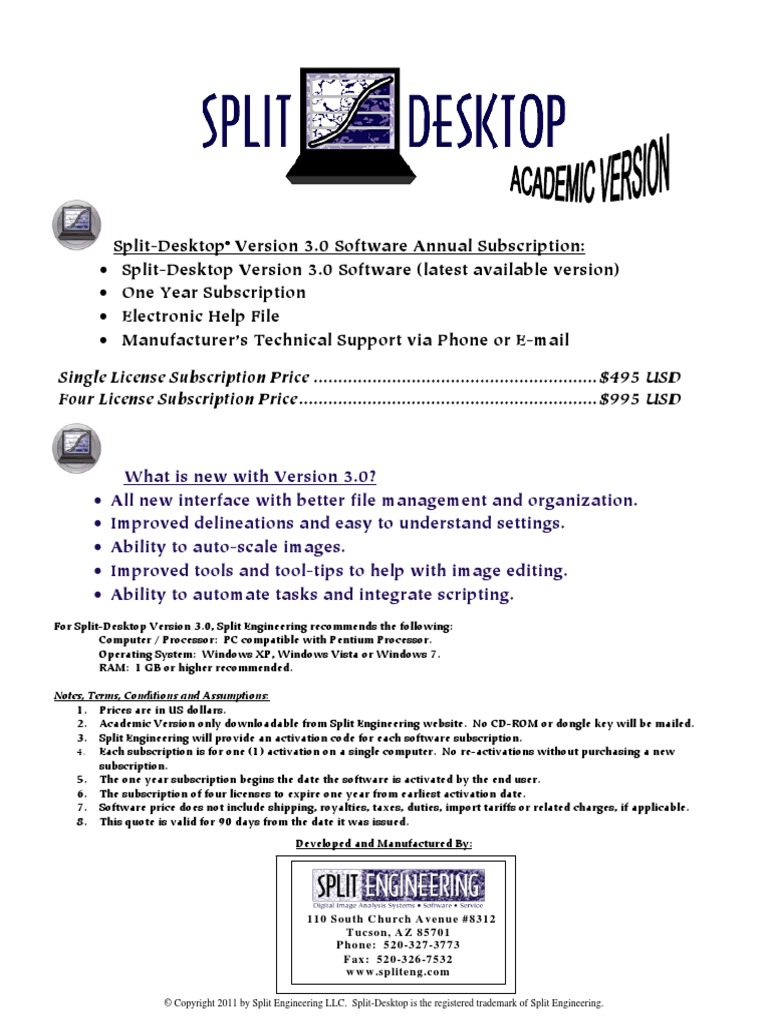 Split-Desktop Version 3.0 Software Annual Subscription | Download Free ...