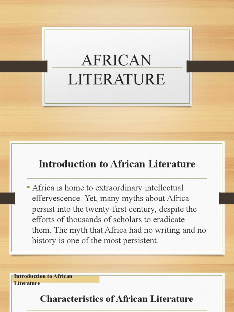 Overview of African Literature | PDF | African Literature
