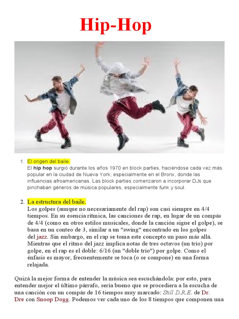 Hip Hop | PDF | Música hip-hop | Golpecitos