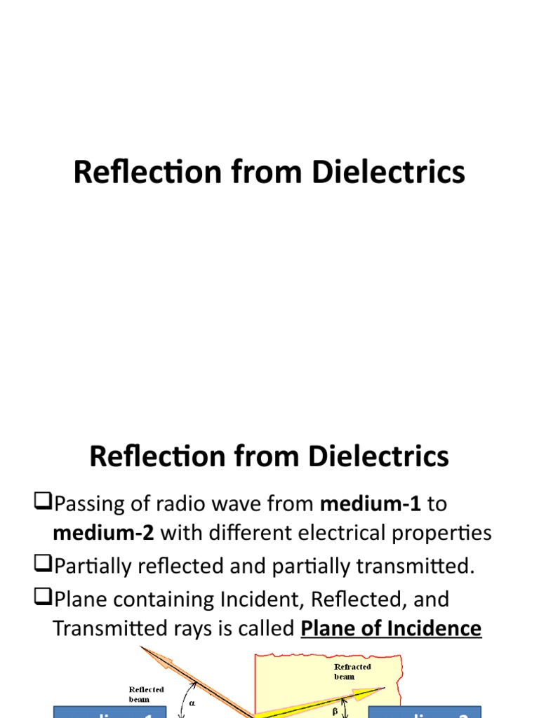 Dielectric Reflection of Radio Waves | PDF | Science & Mathematics