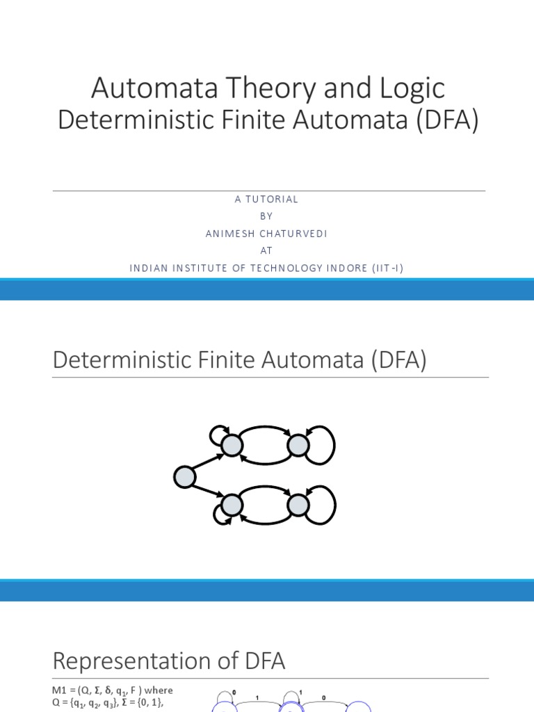 Deterministic Finite Automatadfa | PDF | Formalism (Deductive) | Models Of Computation