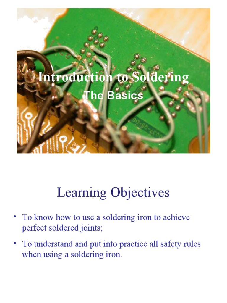 Introduction To Soldering: The Basics | PDF