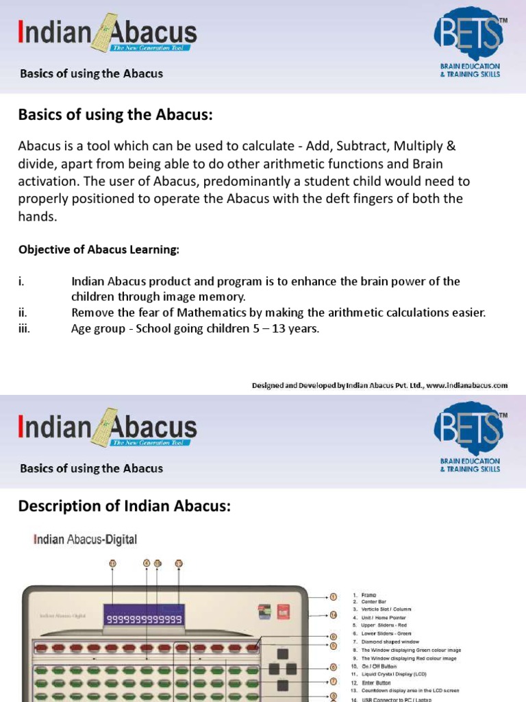 Abacus Basics for Kids: A Guide | PDF | Teaching Methods & Materials