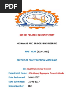 Test Report: Compressive Strength of Paver Block | PDF
