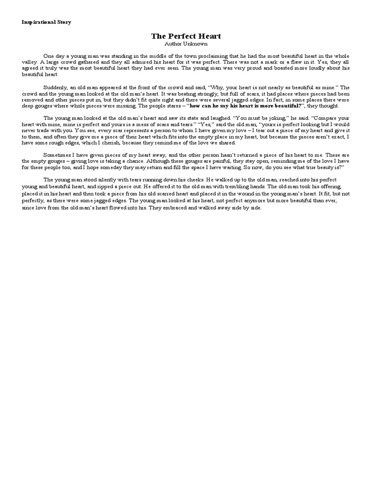 The Perfect Heart Story | PDF