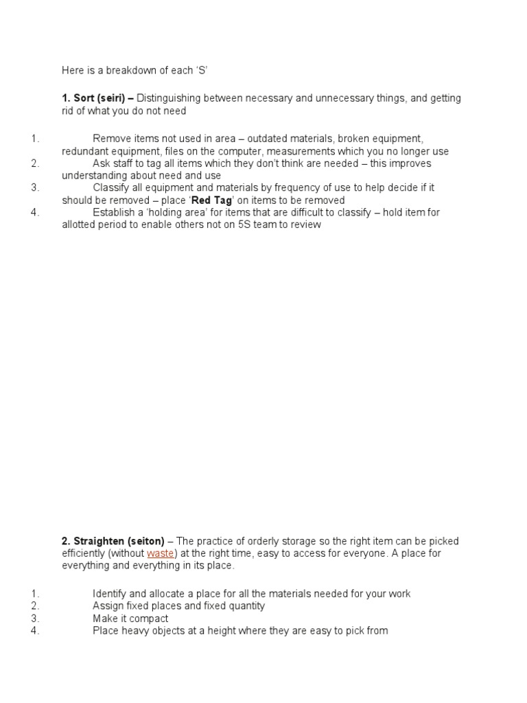 Sort (Seiri) - Distinguishing Between Necessary and Unnecessary Things ...